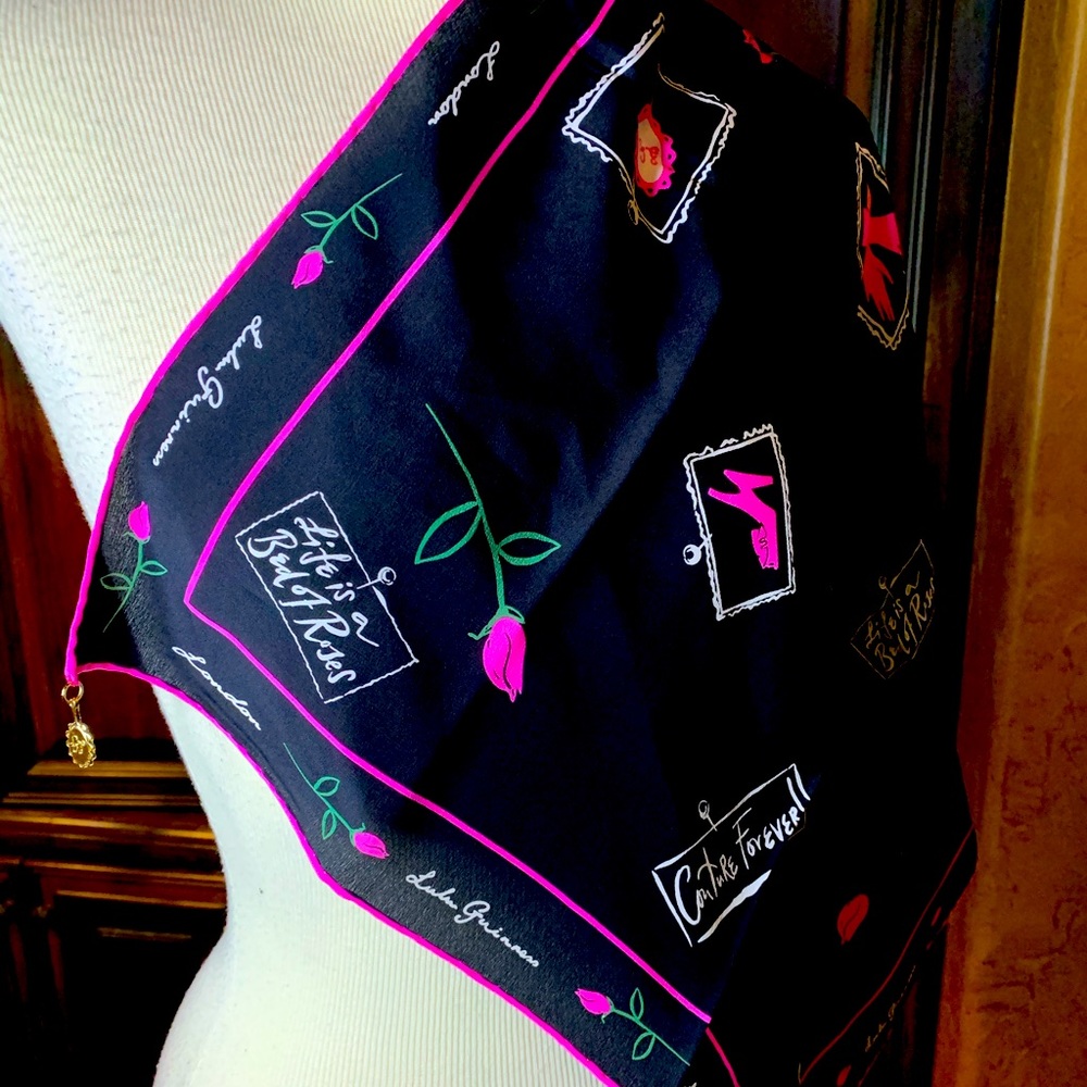 Lulu Guinness Silk Scarf - Gem